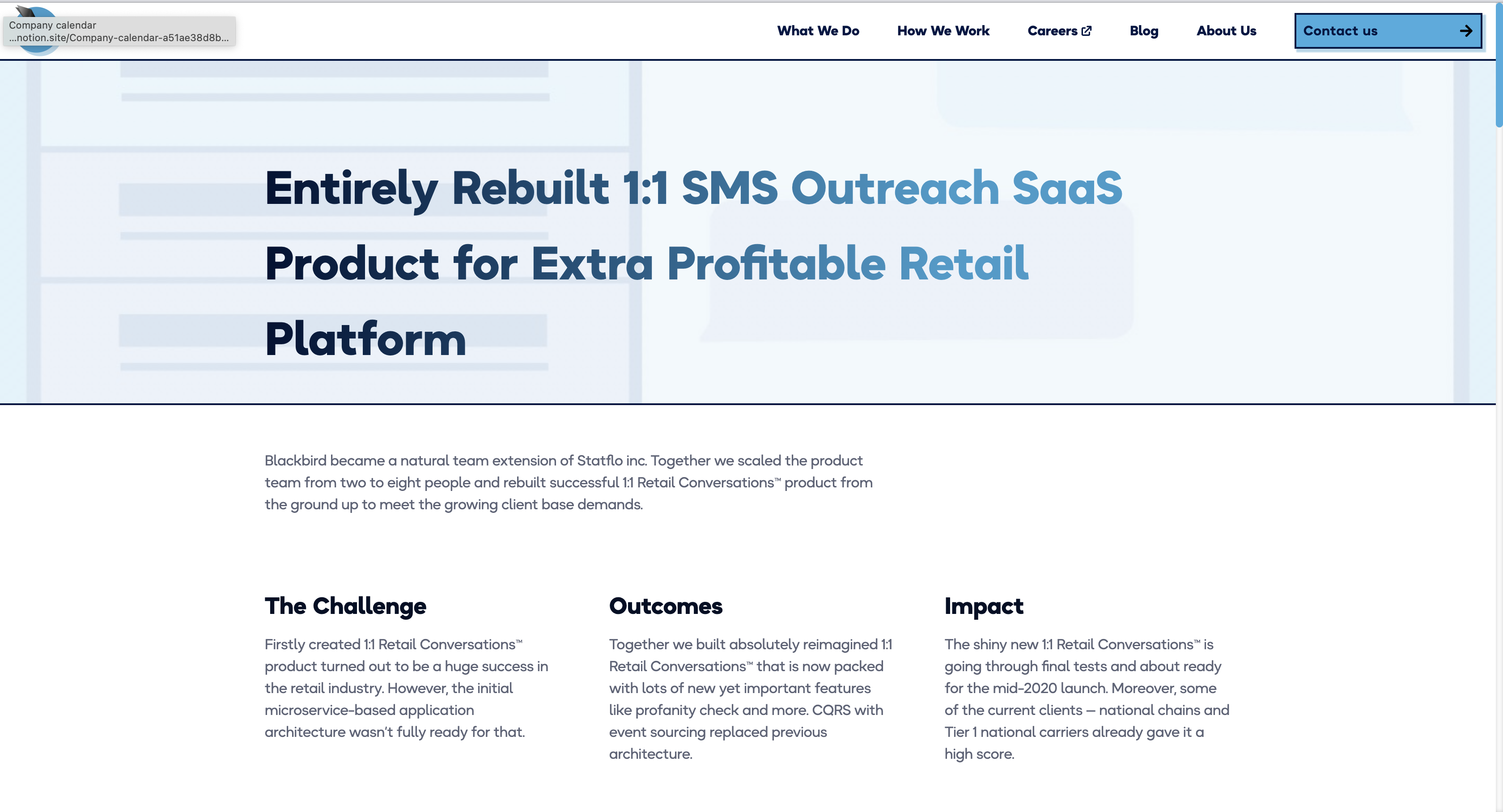 Blackbird Lab - Statflo Case Study